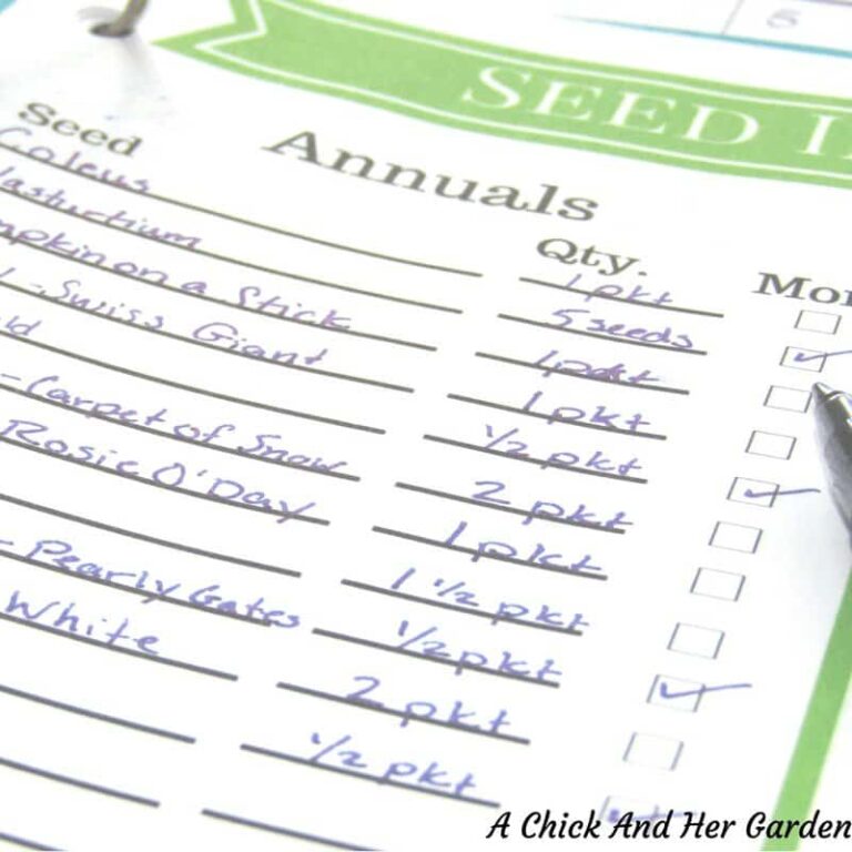 Know What You're Growing ~ Seed Inventory Printable - A Chick And Her ...