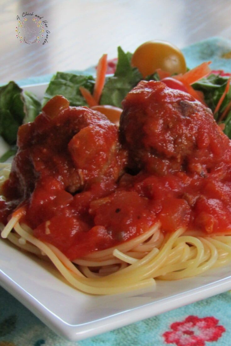 Not Pop Pop's Meatball Recipe - A Chick And Her Garden